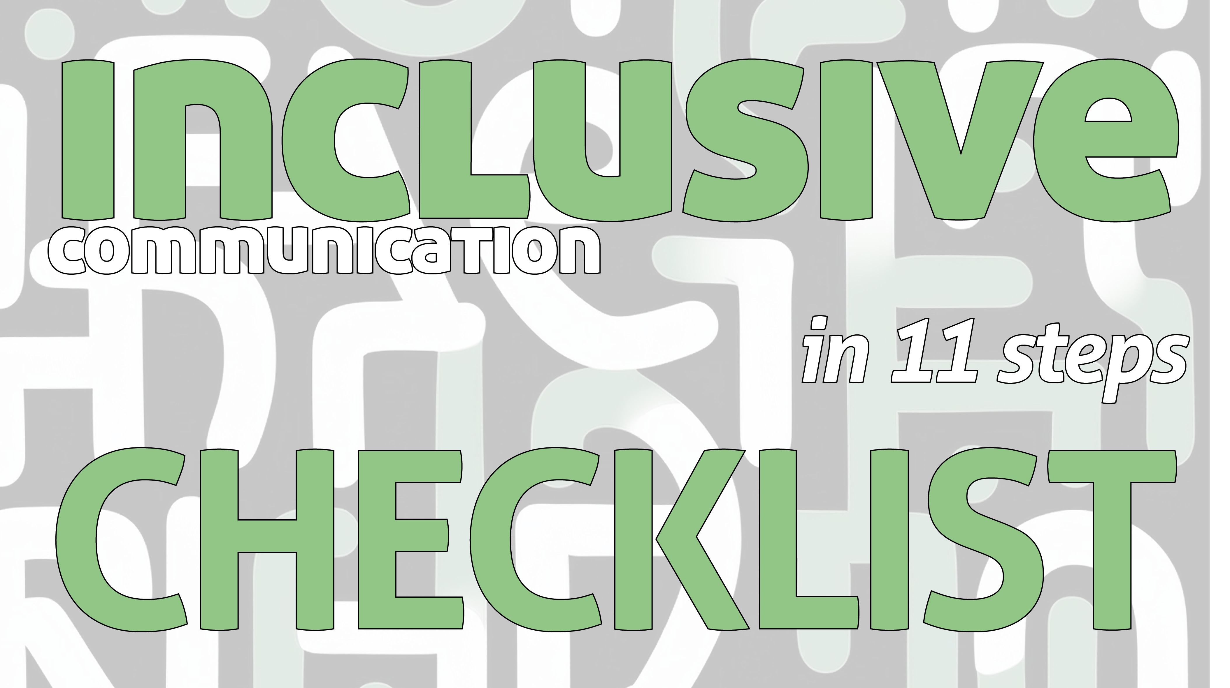 Free Checklist: Inclusive Communication